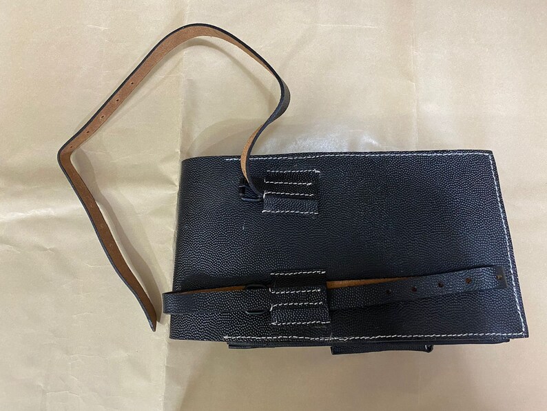 M35 Leather Map Case / Dispatch Case German Black - Etsy