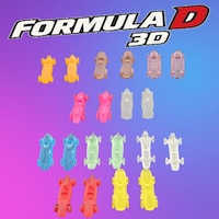 V2 6 Car Tilted Bburago 1:43 1/43 F1 Formula 1 Race Car Display Stand W ...