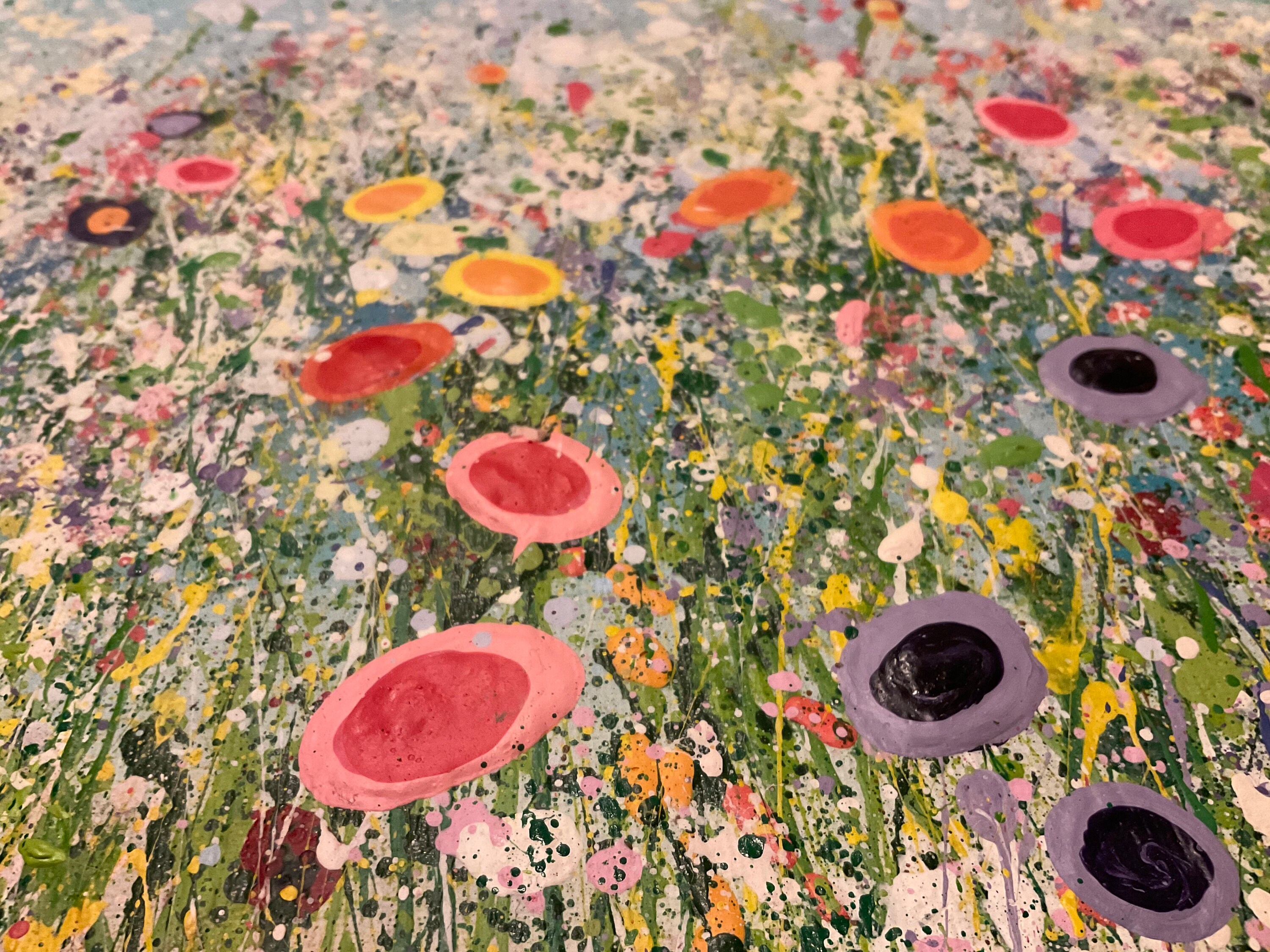 Jackson Pollock Inspired | Flower Field Painting on Canvas | Abstract ...