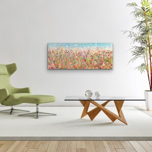 Jackson Pollock Inspired Flower Field Painting on Canvas Abstract ...