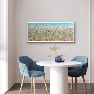 Jackson Pollock Inspired | Flower Field Painting on Canvas | Abstract ...