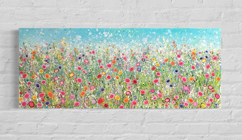 Jackson Pollock Inspired | Flower Field Painting on Canvas | Abstract ...