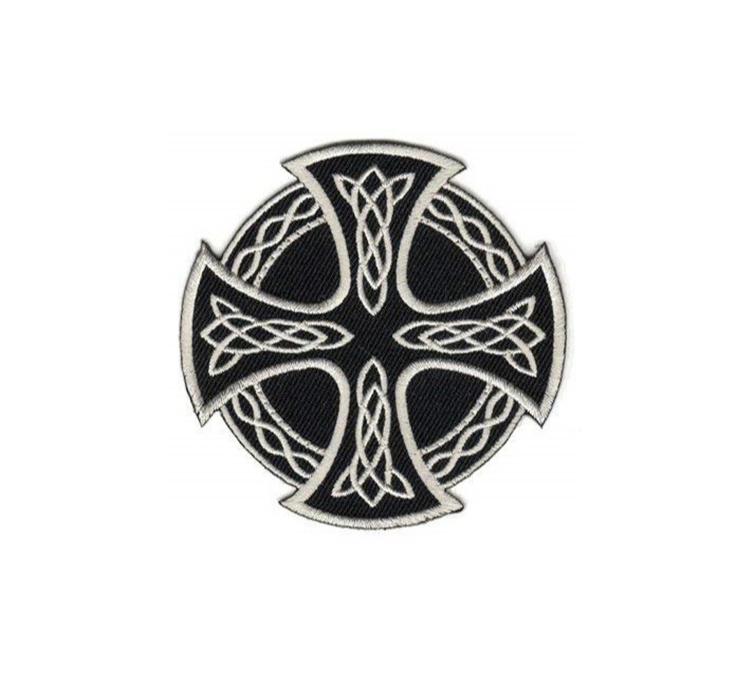 The Celtic Cross Round PATCH 3.5 X 2.25 Inches - Etsy