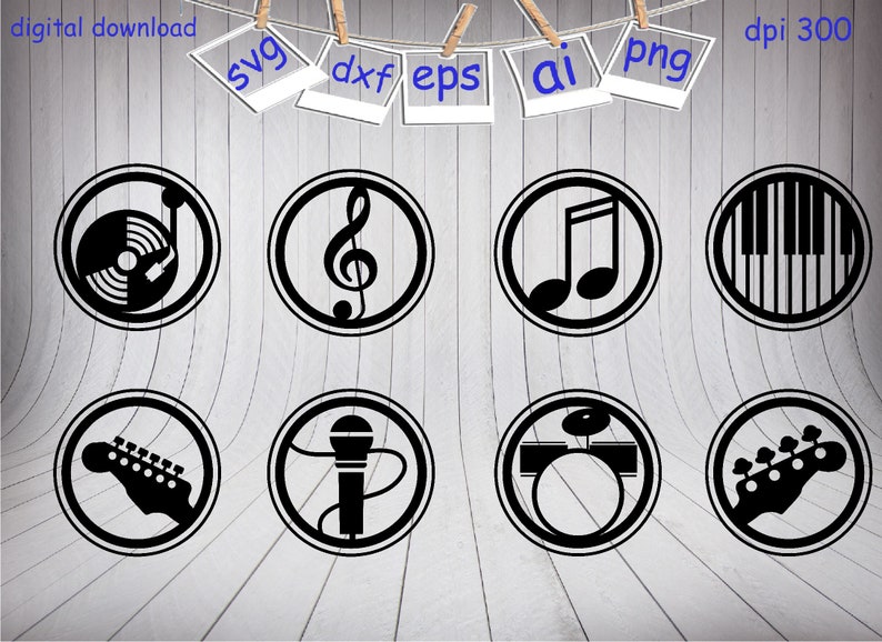 Music Bundle Svg, Musical Instruments Svg, Music Bands Svg, Rock and ...