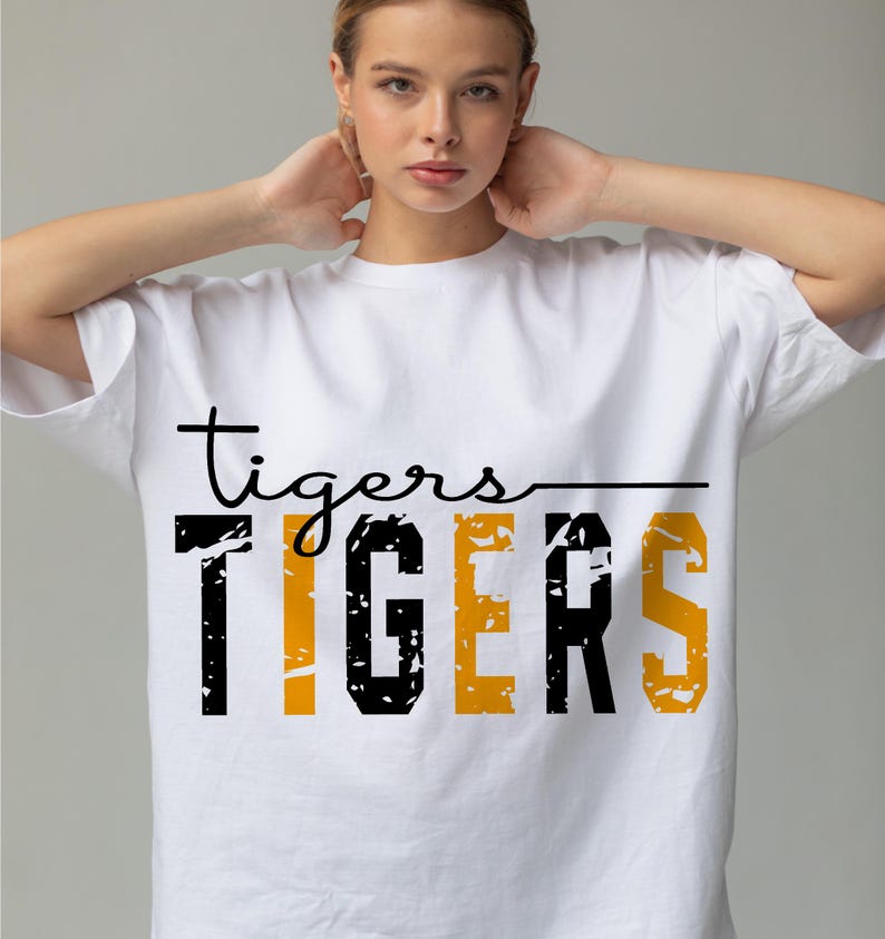 Tigers Mascot Team Png, Retro Distressed Design Png, Tigers Mascot ...