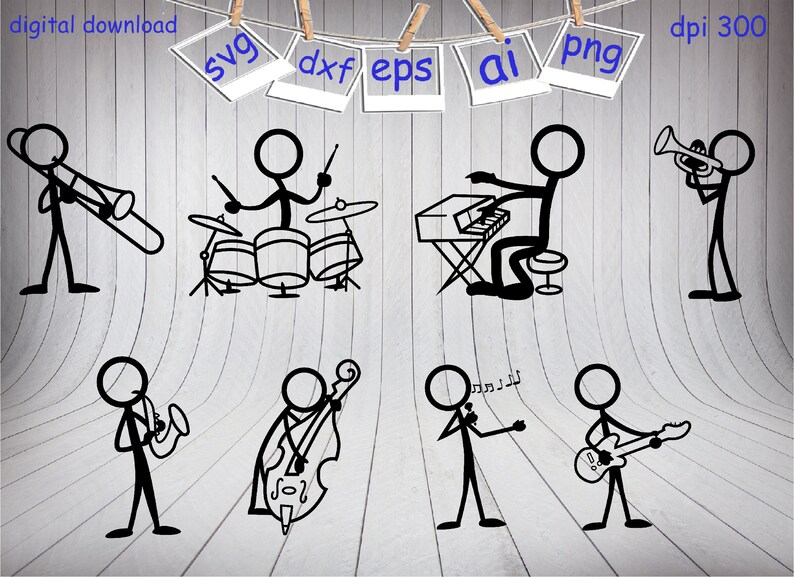 Music Bands Svg Musical Instruments Svg Drummer Svg Guitar | Etsy