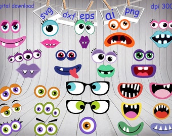 Halloween Clipart Spooky Eyes Clip Art Monster Eye Lurking - Etsy