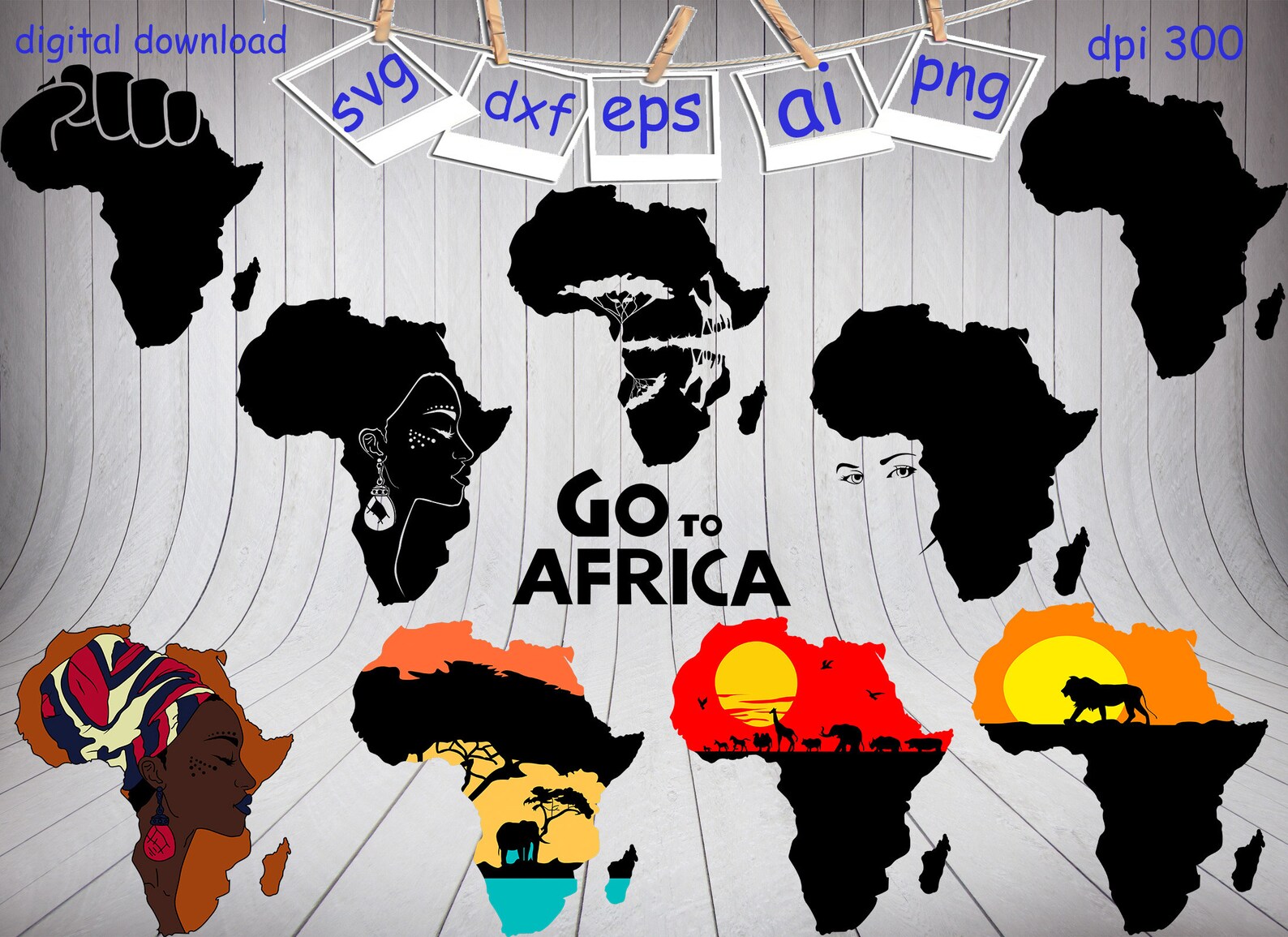 52 Afro Bundle Svg Afro Girl Svg Africa Map Svgafrican | Etsy