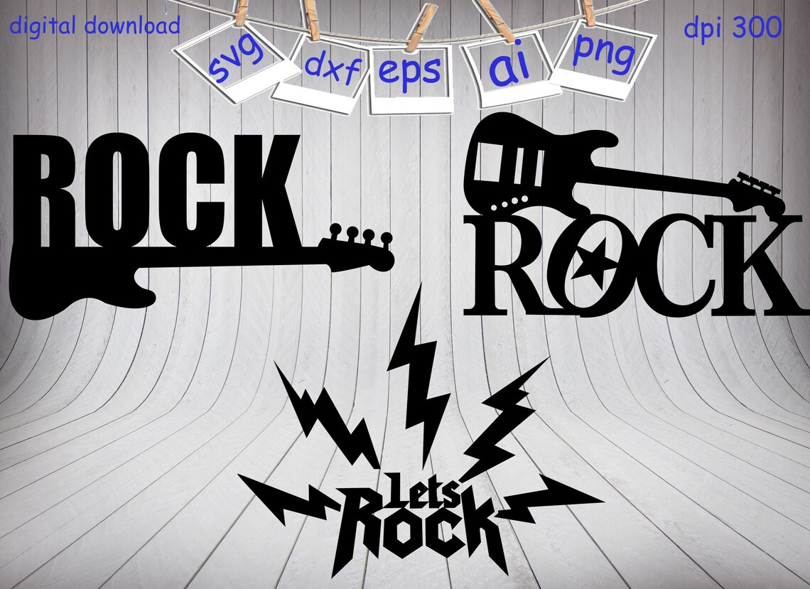 Rock And Roll svg Rock bundle svg Rock Forever svg Lets | Etsy