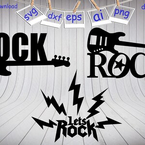 Rock and Roll Svg, Rock Bundle Svg, Rock Forever Svg, Lets Rock Svg ...