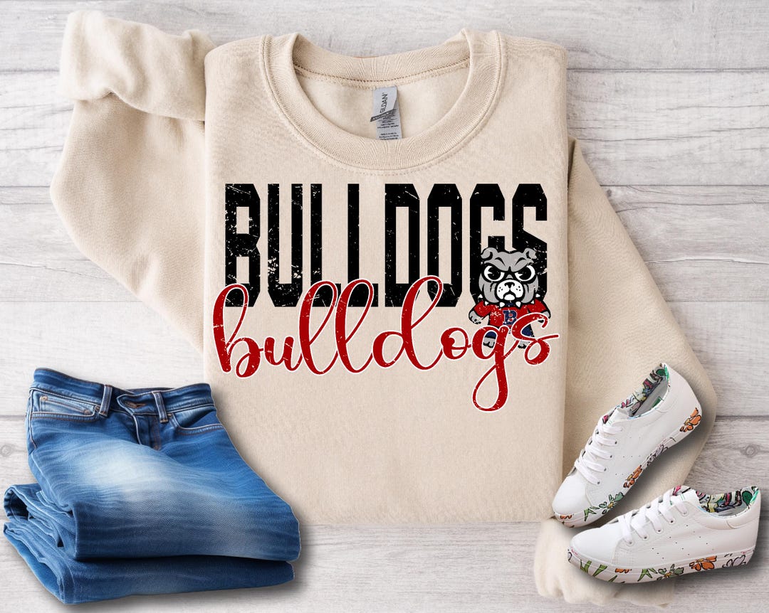 Bulldogs Team Png, Retro Distressed Design Png, Bulldogs Mascot Design ...