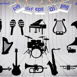 Music Bundle Svg, Musical Instruments Svg, Music Bands Svg, Rock and ...
