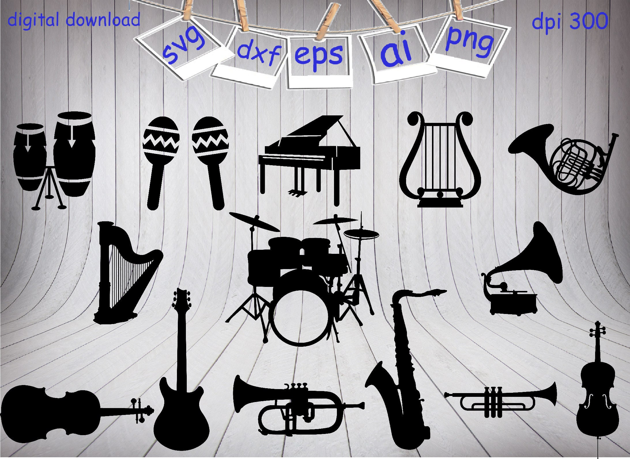 Music Bundle Svg, Musical Instruments Svg, Music Bands Svg, Rock and ...