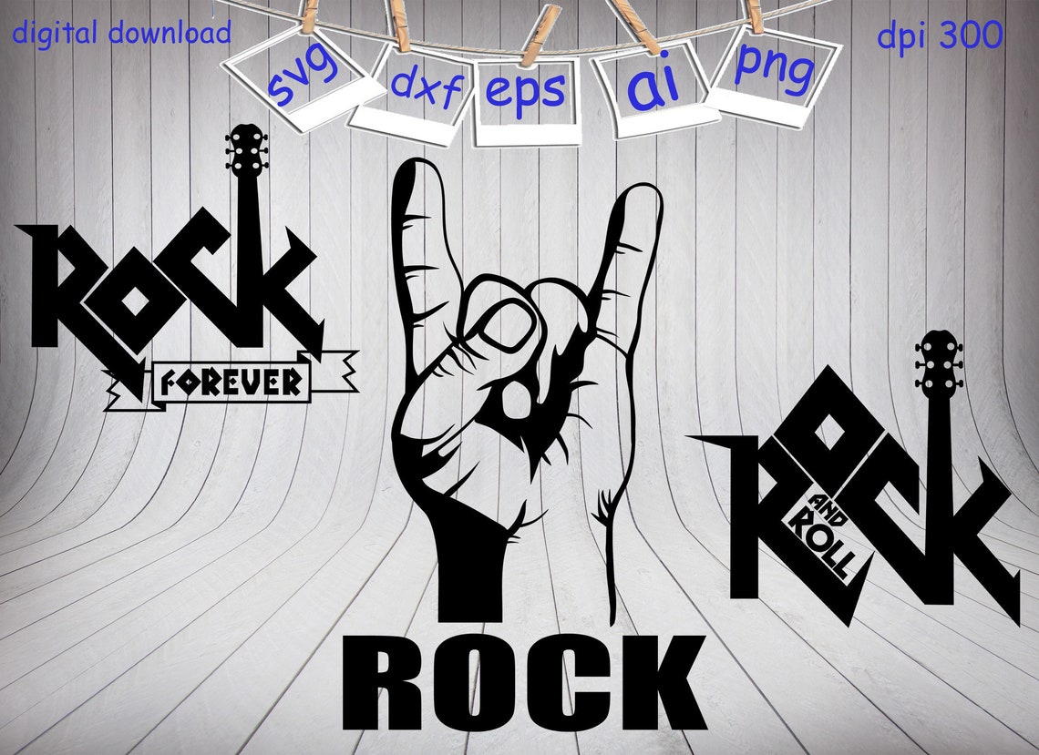 Rock and Roll Svg Rock Bundle Svg Rock Forever Svg Lets - Etsy
