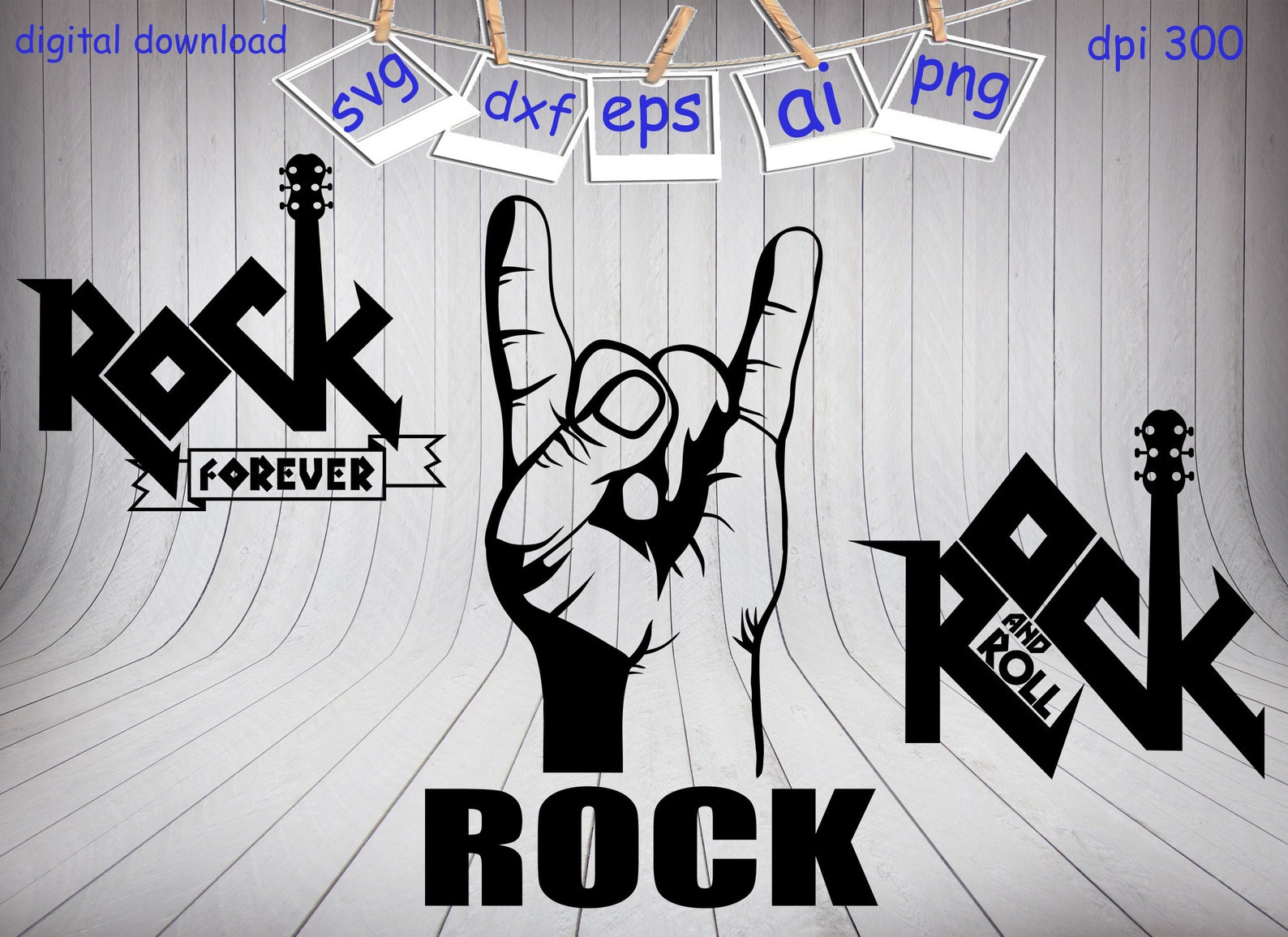 Rock and Roll Svg Rock Bundle Svg Rock Forever Svg Lets - Etsy