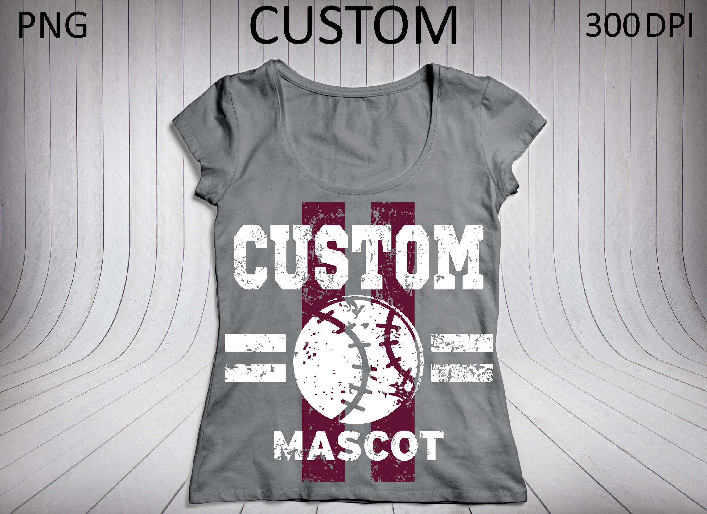 Custom Mascot Baseball Png, Retro Custom Letters Design Png, Colorful ...