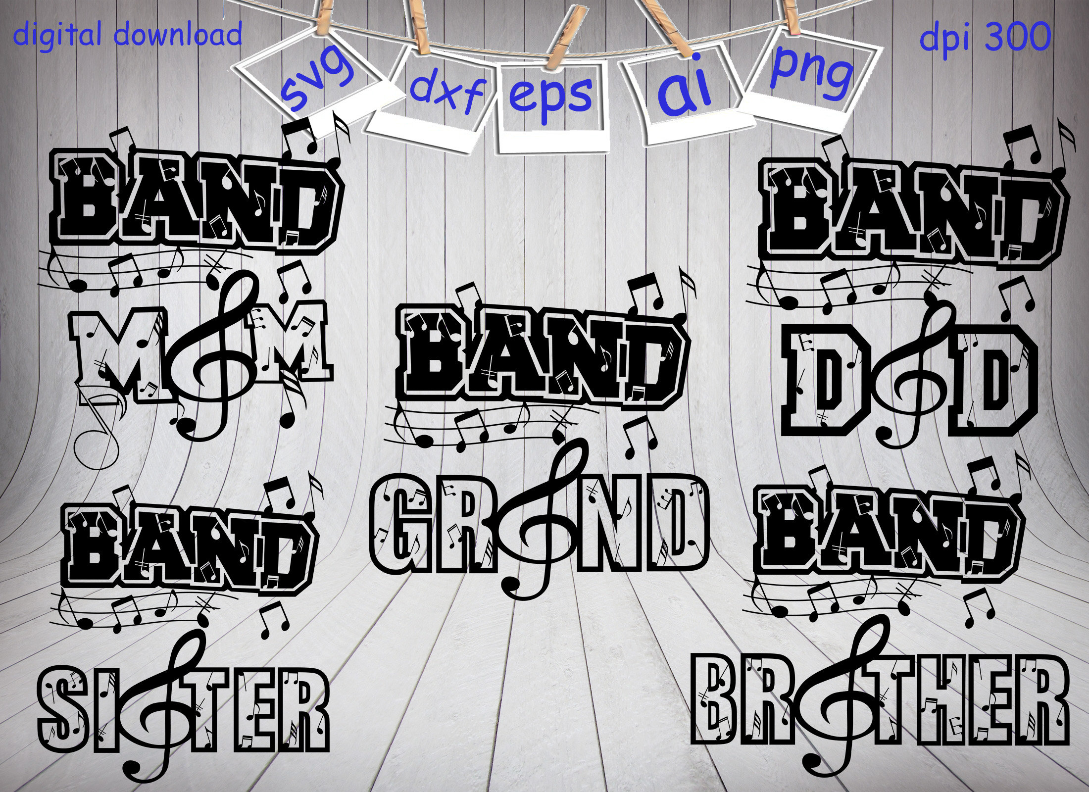 Band Family Svg, Band Mom Svg, Band Dad SVG, Band Sister Svg, Band ...