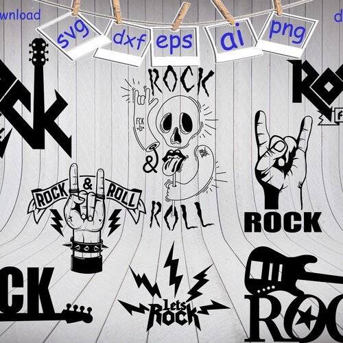 Rock and Roll Svg Rock Bundle Svg Rock Forever Svg Lets - Etsy