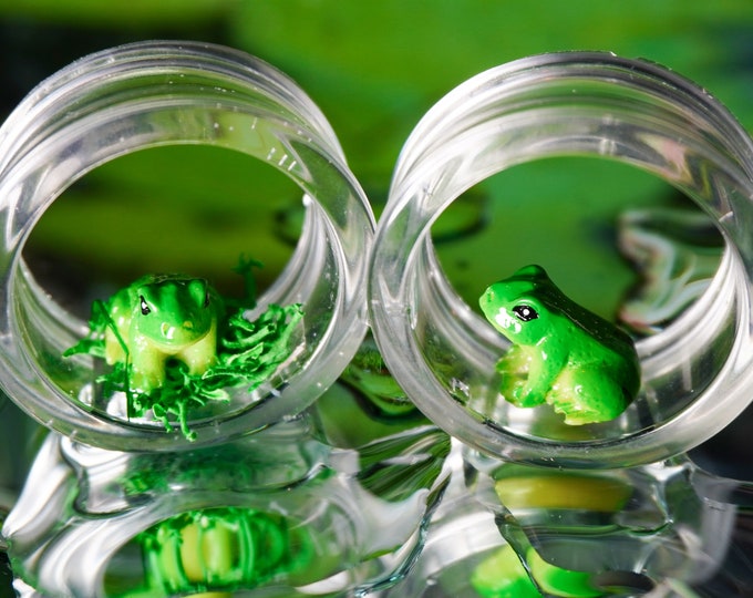 3D Printed Pair of Frog Plugs - Etsy
