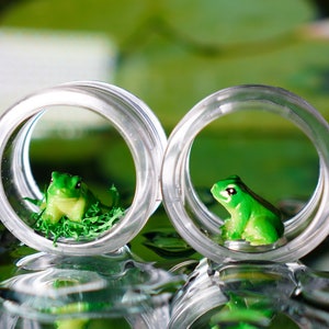 It’s a Froggy Frog World!! Resin Custom Double Flared Spacer Plugs Frog ...