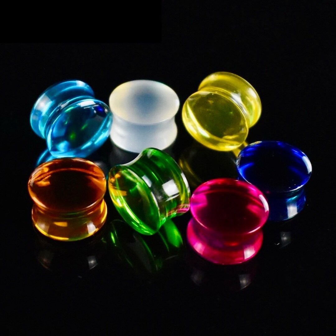 Resin Transparent Double Flared Ear Stretcher Earrings (pair) Red ...