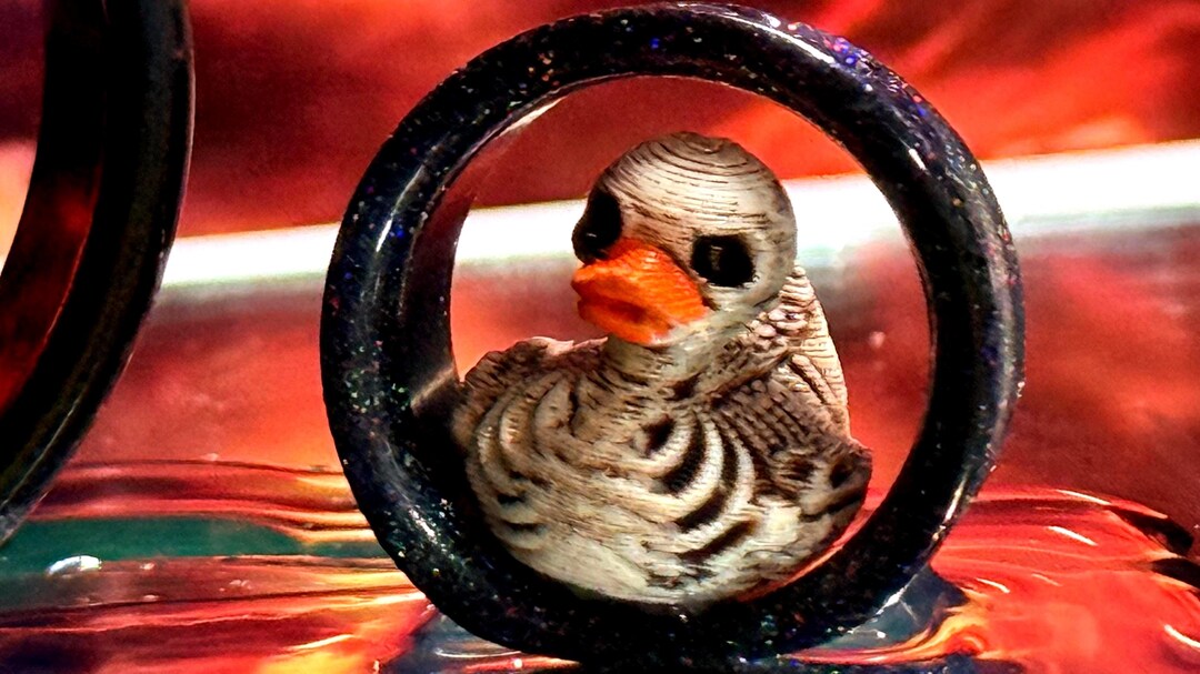 Spooky Skeleton Duck Resin Ear Gauges: Gothic Flared Tunnels & Plugs ...