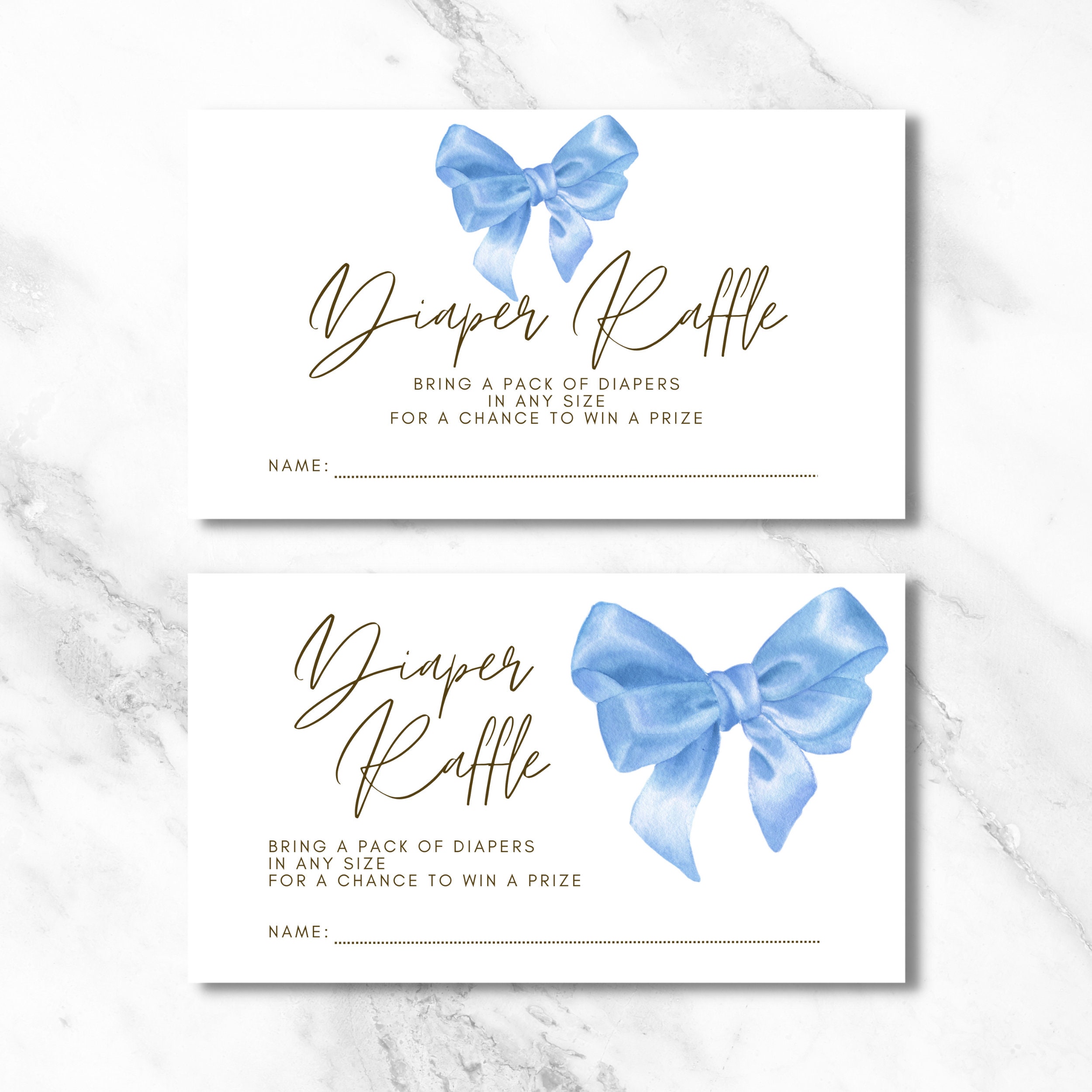 Blue Ribbon Baby Shower Diaper Raffle Template, Baby Shower Diaper ...