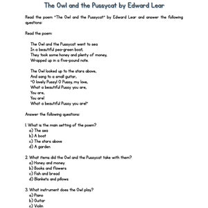 11 Plus Poetry Guide and Workbook | Poem Analysis | English ...