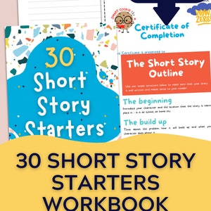 30 Short Story Starters Workbook - INSTANT DOWNLOAD Story Prompts ...