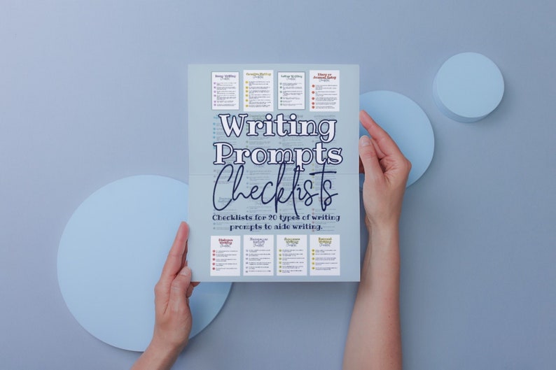 20 Writing Prompt Checklist cheat Sheet Bundle Writing Prompts ...