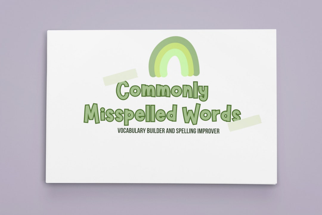 100 Commonly Misspelled Words Digital Print Commonly Confused Words ...