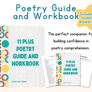 11 Plus Poetry Guide and Workbook | Poem Analysis | English ...