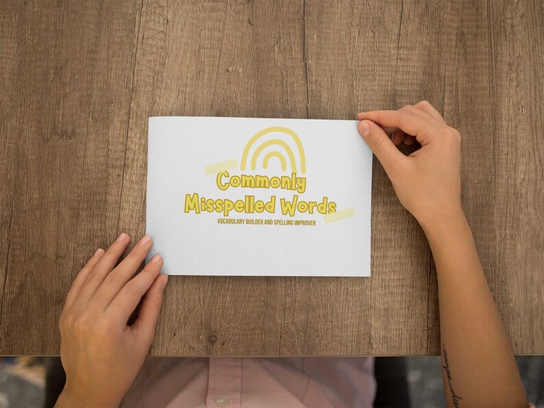 100 Commonly Misspelled Words Digital Prints Commonly Confused Words ...