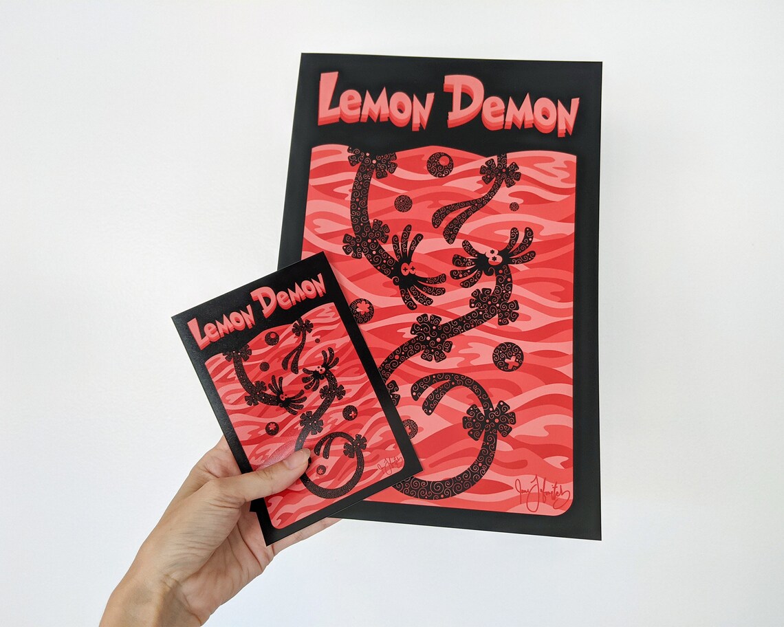 Lemon Demon Fan Poster Choose Your Size and Colorway - Etsy