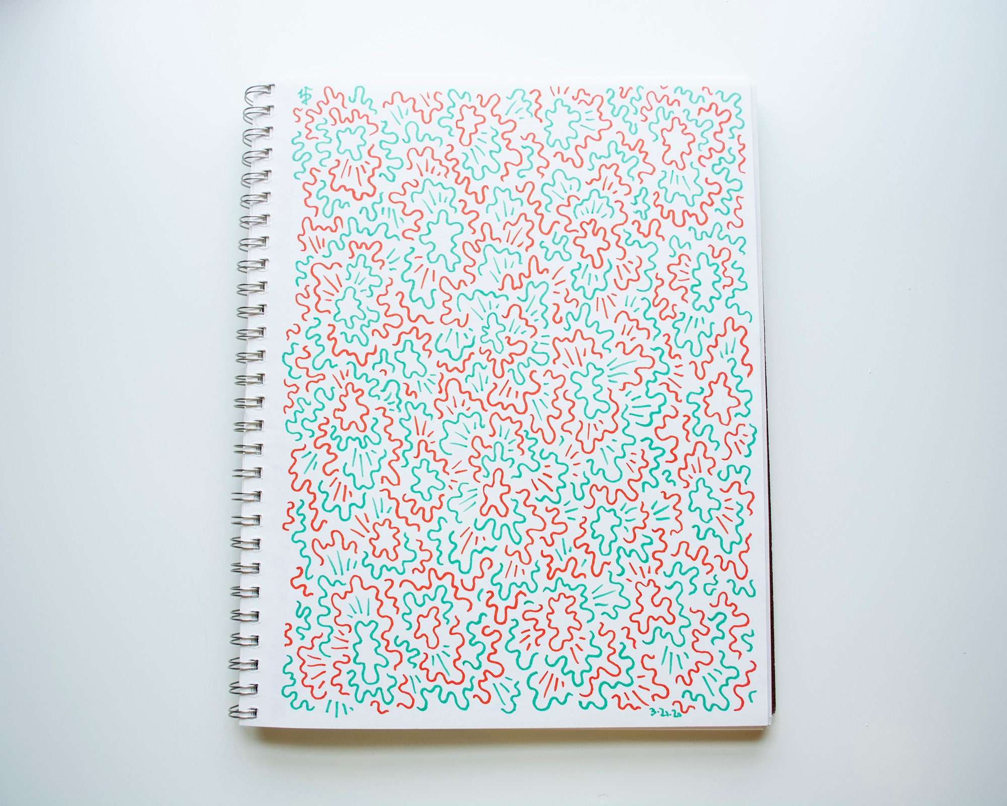 Orange and Teal Doodle | Zentangle Art | Doodle Art | Technical ...