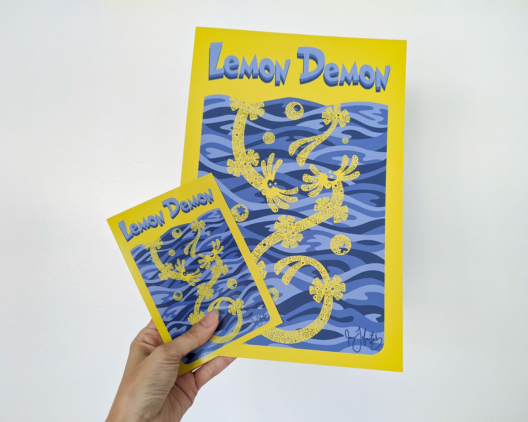 Lemon Demon Fan Poster Choose Your Size and Colorway - Etsy