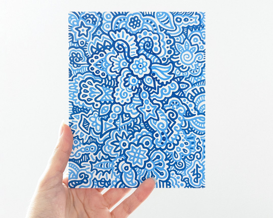 Cool Flowy Doodle | Tiny Art | Doodle Art | Small Technical ...