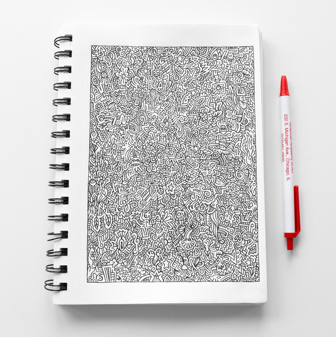 Quarantine Doodle | Tiny Art | Doodle Art | Small Technical ...