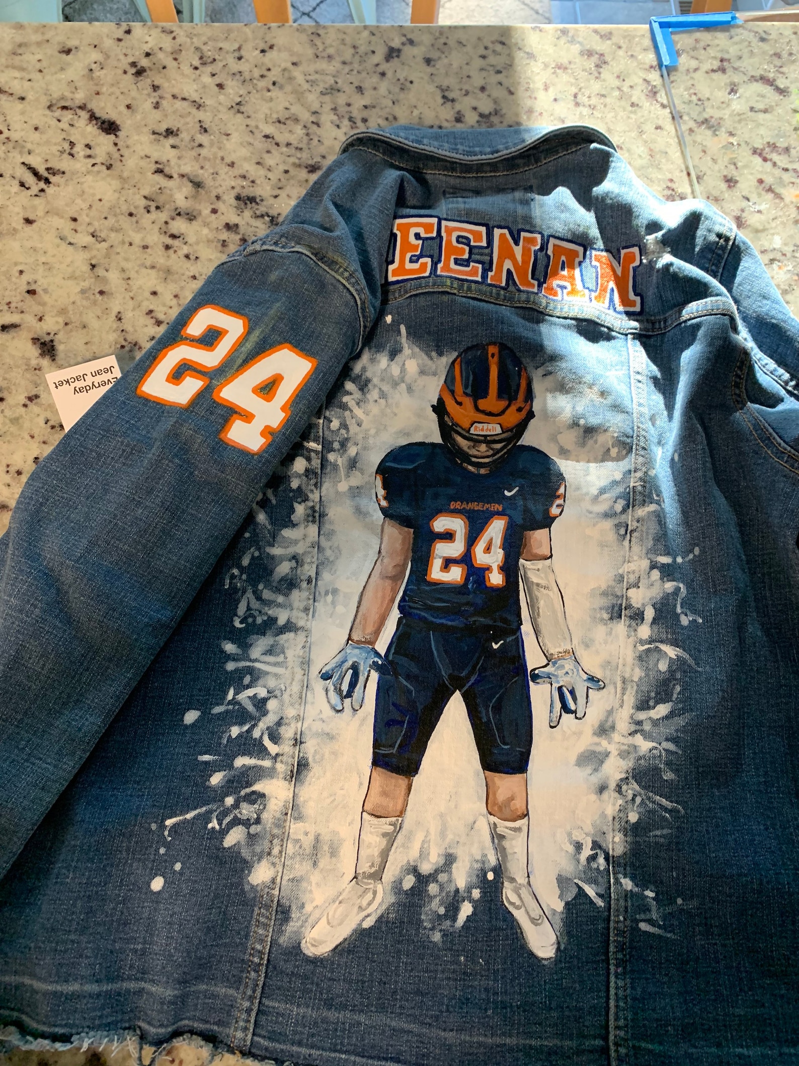 Hand Painted Football Player Jackets Deposit / Football - Etsy