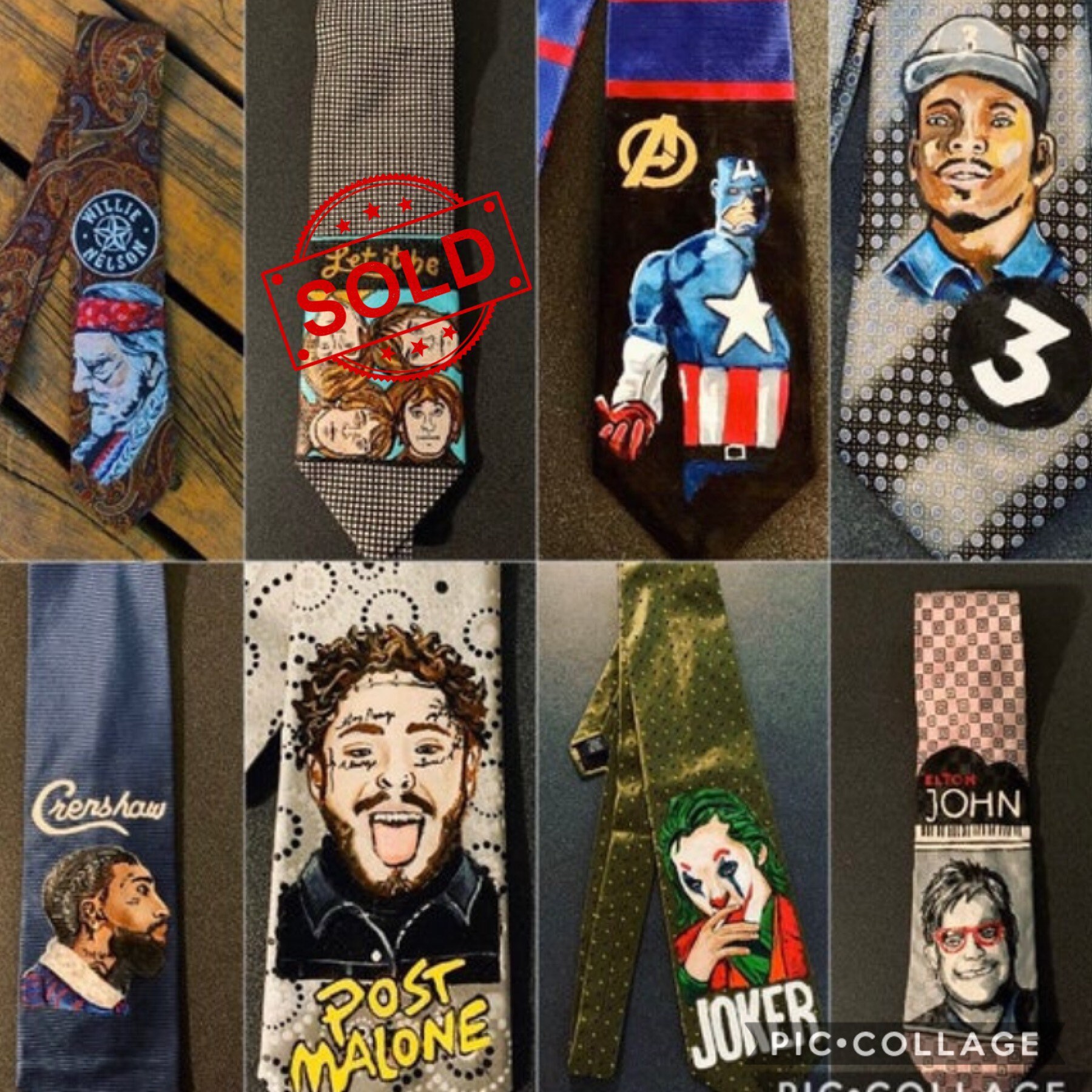 Hand Painted Ties - Etsy