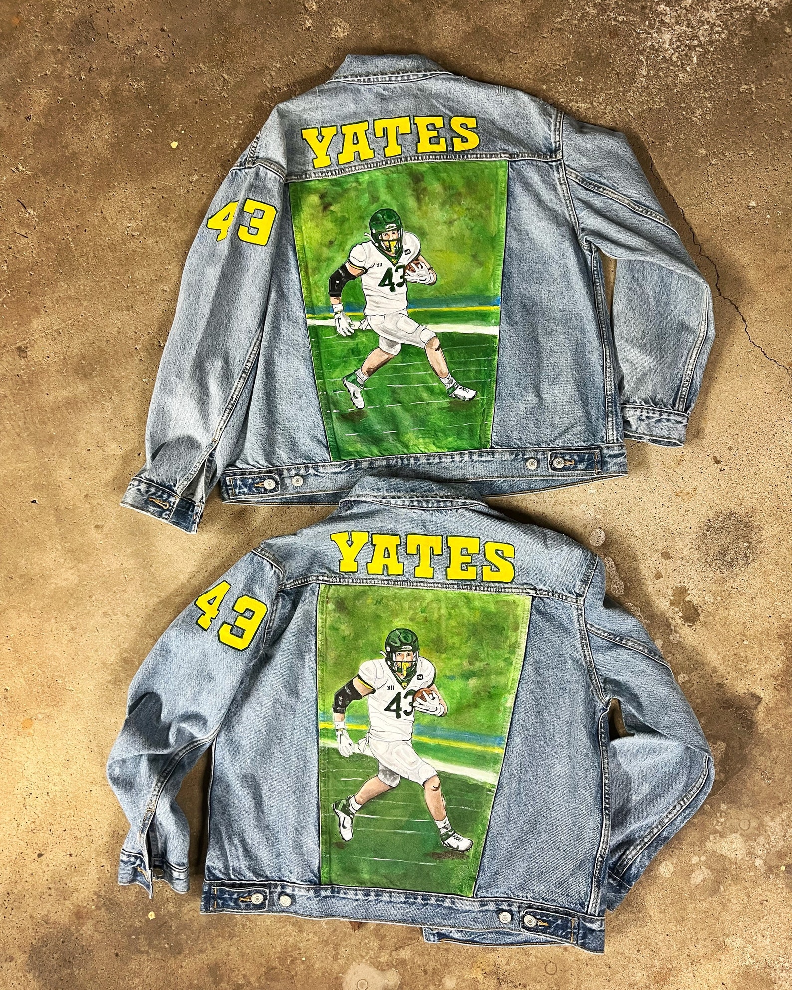 Hand Painted Football Player Jackets Deposit / Football - Etsy