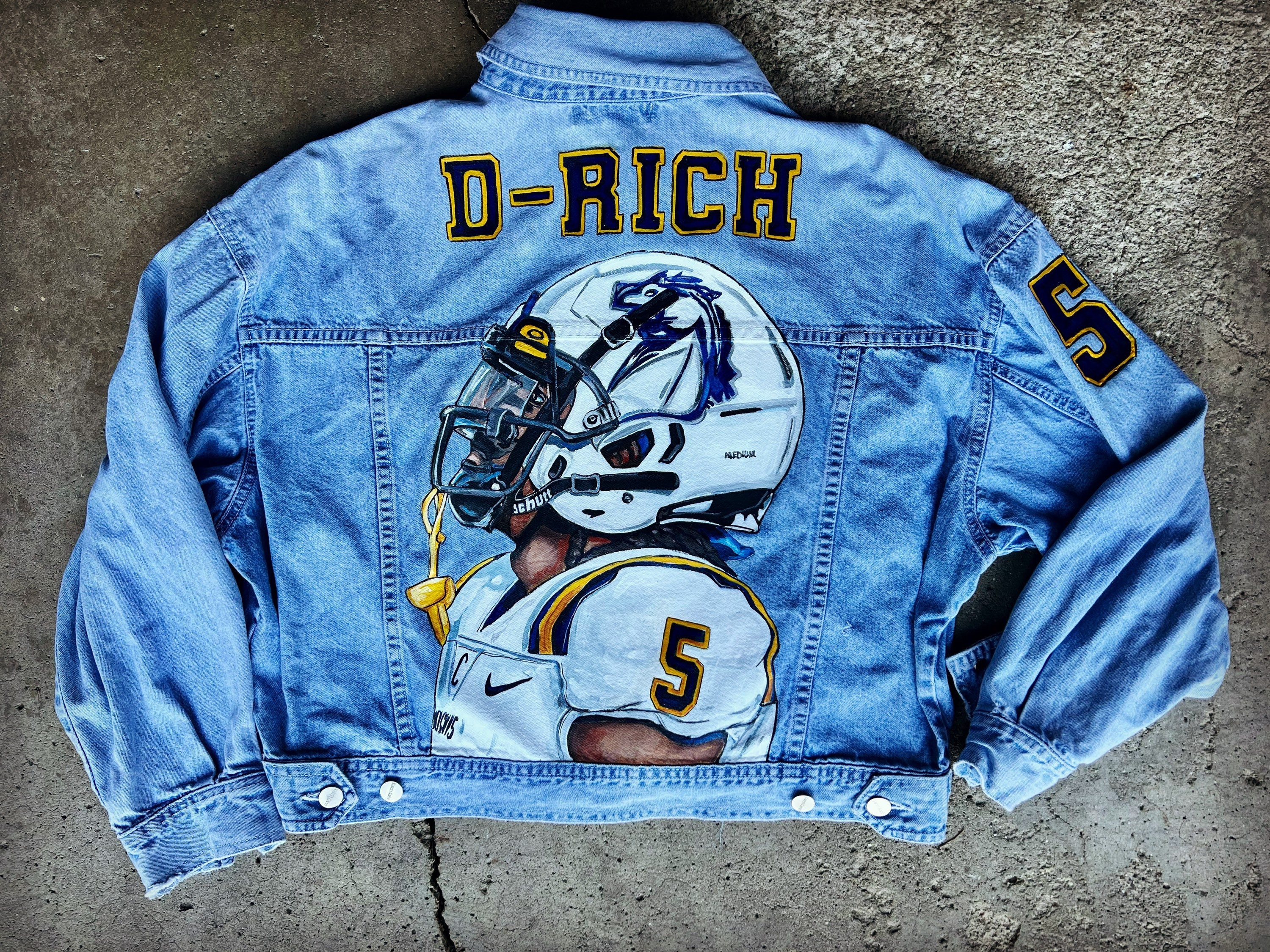 Hand Painted Football Player Jackets Deposit / Football, Baseball ...