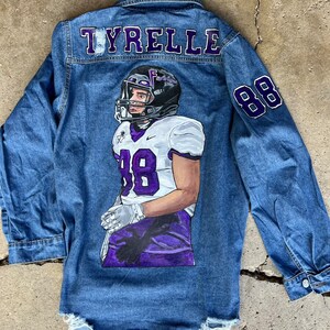 Hand Painted Football Player Jackets Deposit / Football - Etsy