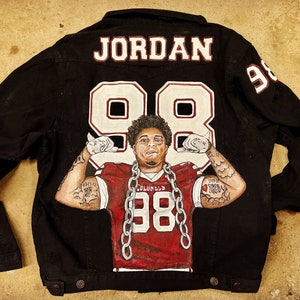 Hand Painted Football Player Jackets Deposit / Football, Baseball ...