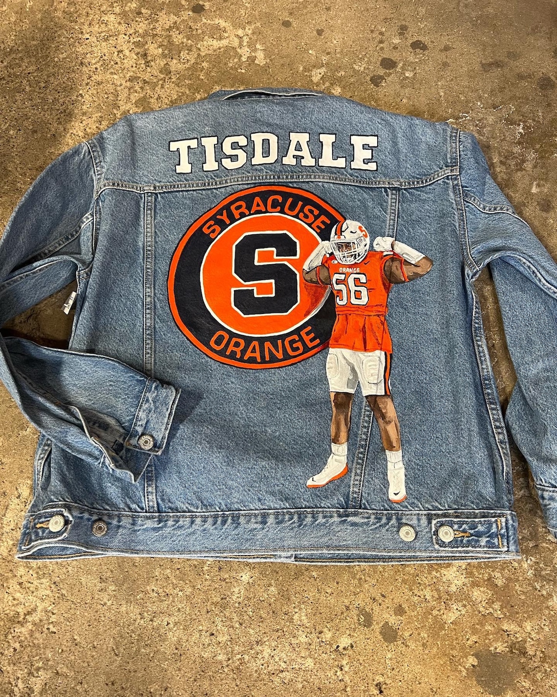 Hand Painted Football Player Jackets Deposit / Football - Etsy
