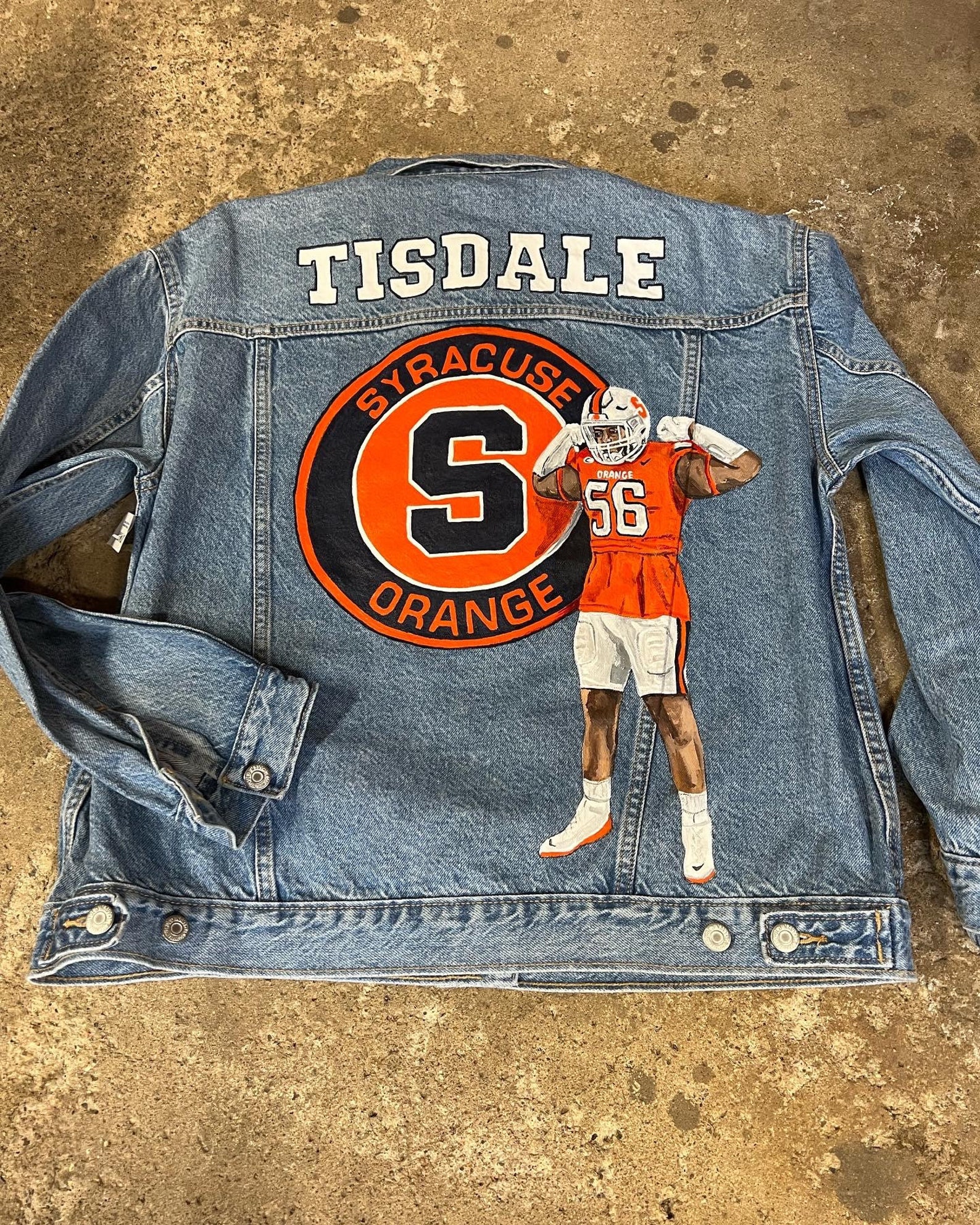 Hand Painted Football Player Jackets Deposit / Football - Etsy