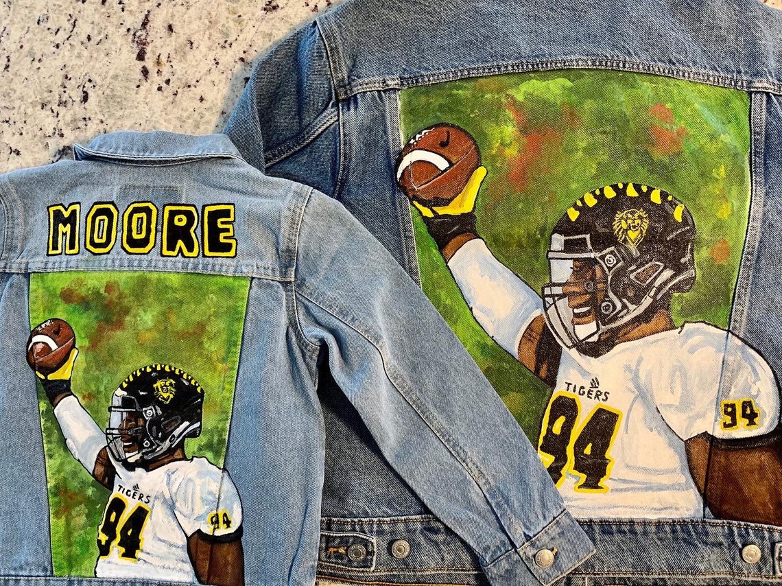 Hand Painted Football Player Jackets Deposit / Football - Etsy