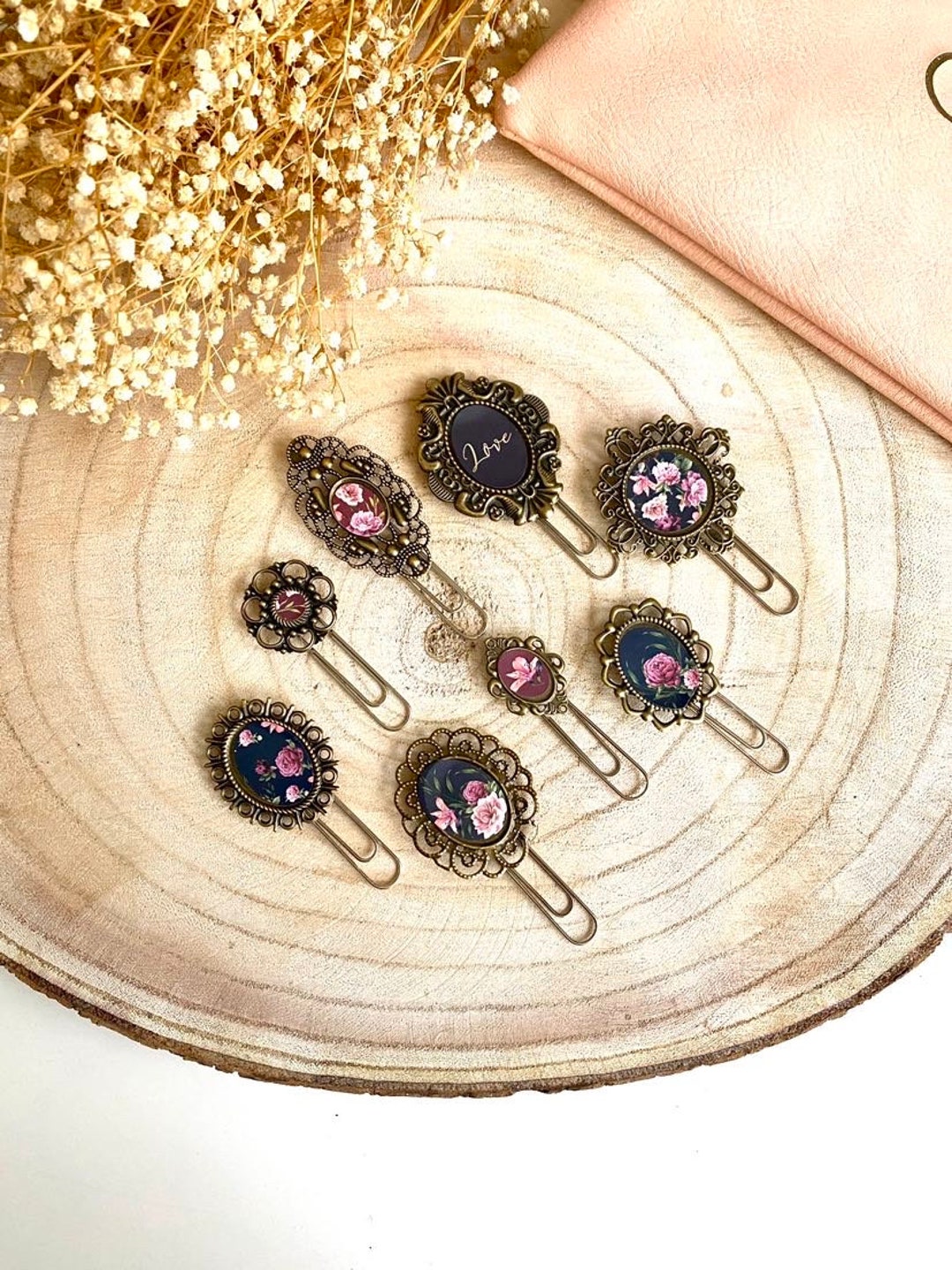 8x Paper Clip vintage Love Set Letter Clip Planner Jewelry Planner ...