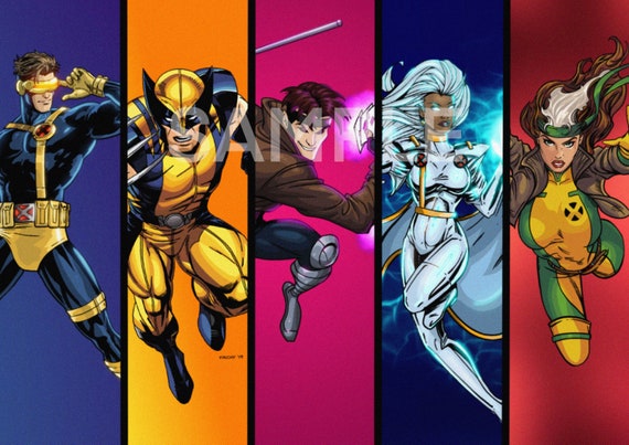 X-men Team Fan Art Wall Art Print - Etsy