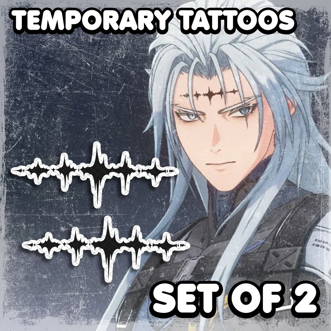 Calcharo | Temporary Tattoos | Realistic | Tacet Mark Tattoo | Cosplay ...